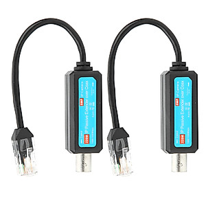 1 Pair Passive Ethernet Extender Over Coax IP Passive Extender Ethernet Over Coax Plug and Play Over for Web Camera