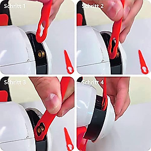 100PCS Lawn Mower Plastic Blades, Mower Cutter Blade Plastic Machine Trimming Blades Replacement Plastic Blades Accessories Trimmer Grass Mowing Nylon Blades Compatible for STIHL Polycut 2-2, Red