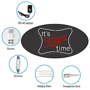 X Reed It's Mill Time Neon Sign LED Light Personalized Neon Lights for Wall Decor Bar Pub Beer Bar Party Garage Room Decoration 20' ' Width, White