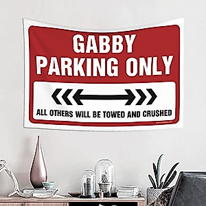 Man Cave Rules Gabby Parking Only Tapestry Space Decor Vintage Decor (Size : 75X100CM)