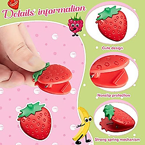 12 Pieces Fruit Kitchen Clips Plastic Bread Bag Clips Cute Chip Clips Funny Bag Clips Food Storage Bag Sealer Clips for Chips, Snacks, Food Storage, 12 Styles