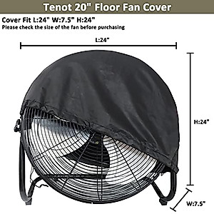 Tenot Outdoor Fan Cover Dust-proof, Heavy Duty Outdoor Fan Covers Waterproof Uv-resistant, Electric Fan Cover for 20 Inch Industrial Floor Fan