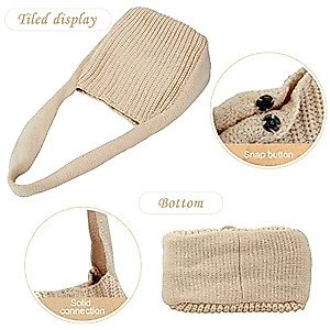 Oweisong Women’s Handmade Crocheted Tote Bags Aesthetic Hobo Bag Large Shopping Shoulder Handbag Knitted Woven Purse