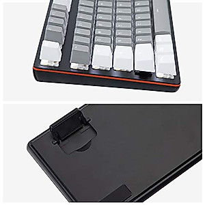 AK50 Wired Classic 104 Mechanical Gaming Keyboard – Blue Switches - PBT Keycaps – White-Grey Matching – White Backlit - Durable Aluminum Frame – for Windows Computer Office Gaming PC - Black