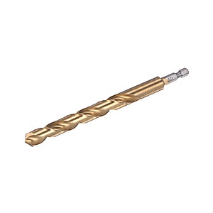 HARFINGTON 1/4" Hex Shank Drill Bit 12mm Titanium Drill Bits Set M35 High Speed Steel Twist Drill Bit 150mm Long Fully Ground for Wood, Stainless Steel, Metal, Plastic Plastic