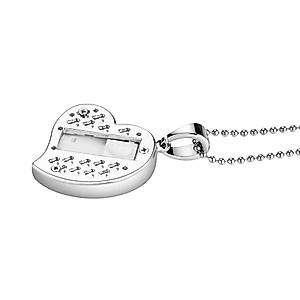 GARRULAX USB Flash Drive, Diamond Heart 8GB / 16GB / 32GB USB2.0 Waterproof USB Memory Stick Date Storage Pendrive Thumb Drives (32GB, Silver Heart)