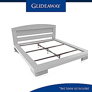 Glideaway X-Support Bed Frame Support System, GS-3 XS Model - 3 Cross Rails and 3 Legs - Strong Center Support Base for Full, Queen and King Mattress, Box Springs, and Bed Foundations