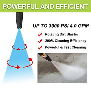 Pressure Washer Foam Cannon Snow Foam Lance & Extension Wand with 1/4” Quick Connector & 5 Spray Tips & Turbo Nozzle for Portland Husky Ryobi Greenworks Pressure Washer