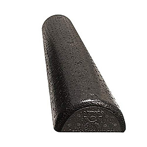 CanDo 30-2291-72 Black Composite Roller, Half Round, 6" Diameter x 12" Length