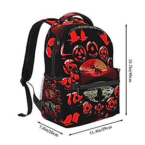 Itachi Backpack anime Casual Versatile Multi Pocket Backpack 16"