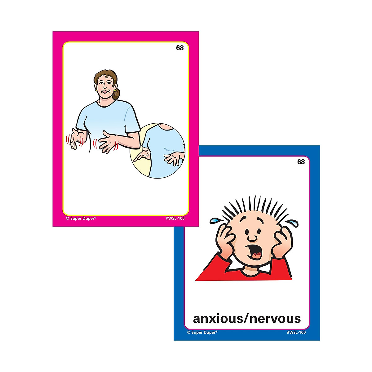 Super Duper Publications| 400 American Sign Language (ASL) Flash Cards Fun Deck | Educational Learning Resource for Children