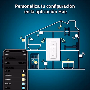 Philips Hue Smart Dimmer Switch with Remote (Requires Hue Hub, Installation-Free, Smart Home, Exclusively for Philips Hue Smart Bulbs)