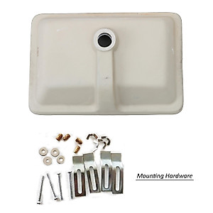 MEJE #202H -18 Inch Vessel Sink Rectangle Undermount Bathroom Sink Lavatory Vanity Ceramic, White