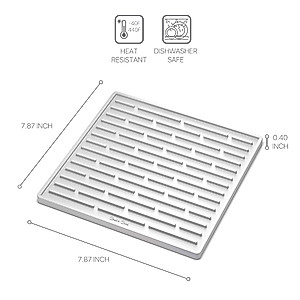 GOOD TO GOOD 1 Pack Extra Thick 446°F Heat Resistant Silicone Trivet for Hot Pots and Pans, Non-Slip, Durable, Flexible, Eco-Friendly, Easy Clean, Multi-Purpose, Versatile Kitchen Countertop Mat