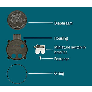 Little Giant SPRK-1 Sump Pump Diaphragm Switch Repair Kit with Casing, Black, 599300
