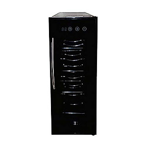 Koblenz EVFK-04 4-Bottle Free Standing Single Zone Fridge and Chiller Wine Cooler, One Size, Black