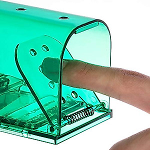 6 Pack Humane Mouse Traps Catch and Release Pet and Child Safe No Poison Green Color