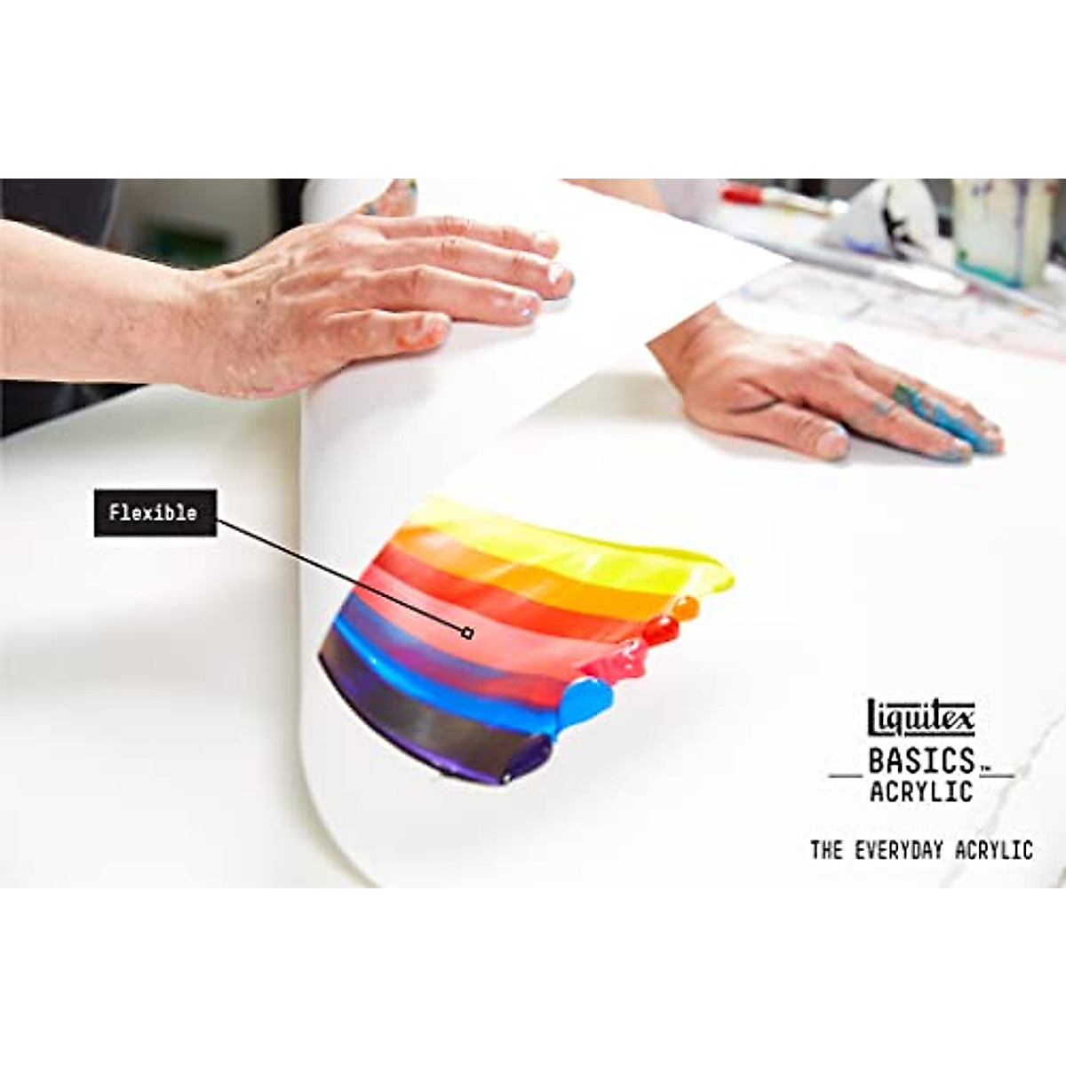 Liquitex BASICS Acrylic Paint Set, 6 x 22ml Tube Paint Set, Primary, Blue,Color Mixing,Green,White, 0.7 Fl Oz (Pack of 6)