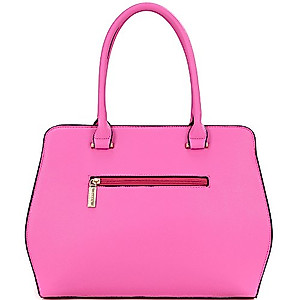 Dasein Women Satchel Purse Vegan Leather Top-handle Bag Work Tote Shoulder Handbag