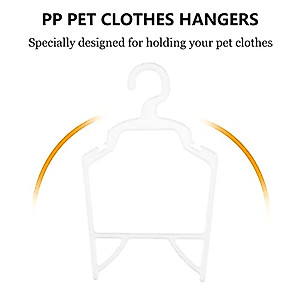 Pet Clothes Hangers Pet Apparel Hanger Dog Cat Clothes Rack Hangers Plastic Pet Costume Hangers 10pcs for Baby Toddler Clothing Home Pets Photo Studio Props Size S Pet Apparel Hangers
