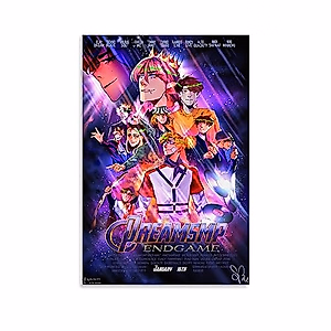 ZUGANGS Game Poster Dream SMP Poster Canvas Wall Art Picture Print Painting for Home Wall Decor 12x18inch(30x45cm)