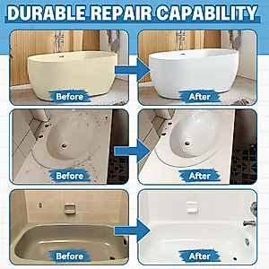 Tub and Tile Refinishing Kit, Tile Paint Touch Up Paint 35oz with Tools, Odorless DIY Countertop Paint for Wall, White Paint for Fiberglass/Bathroom/Floor/Cabinet/Kitchen/Porcelain