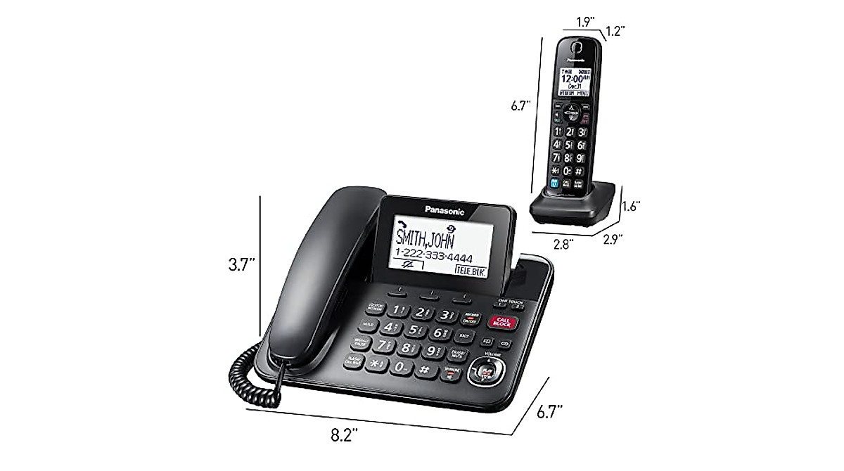 Panasonic Corded Phone System with Bluetooth and Call Blocking