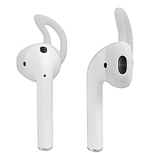 Anti-Slip Eartips Soft Silicone Skin Gels Earhooks Covers with Secure Wing Earbuds Sport Accessories (Clear) 4 Pairs