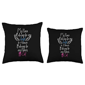 In Loving Memory of my Nana My Angel in Heaven Angel in Heaven in Loving memory of my Nana Throw Pillow, 16x16, Multicolor