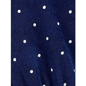 Simple Joys by Carter's Girls' Hooded Cover-Up and Shorts, Navy Dots/Pink, 12 Months