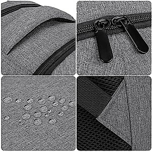 Lekakii Large Travel Backpack with Shoe Pouch, Waterproof Backpack for Traveling On Airplane, 40L Personal Item Travel Bag for Men Women Grey