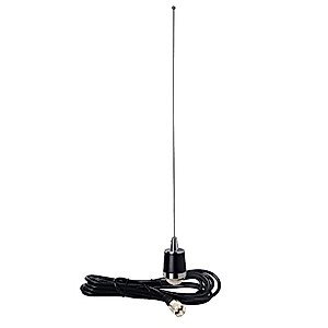 HYS TCJ-N1 Dual Band NMO 144Mhz/430Mhz Mobile FM Transceiver 2M/70cm Antenna with 13 ft RG58 Coax Cable NMO to UHF PL259 Connector for Yaesu Kenwood HYT Vertex Icom Mobile Radios