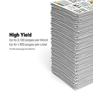 VAMTAY Compatible 069 Toner Cartridge Replacement for Canon 069H for imageCLASS MF753Cdw MF751Cdw LBP674Cdw Printer (5-Pack, Black Cyan Yellow Magenta)