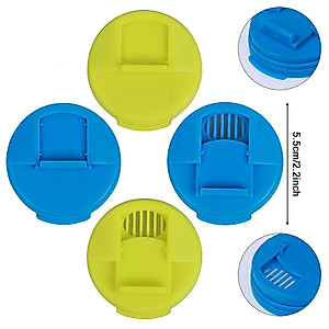 Eshylala 4 Pack Soda Can Covers Beer Cans Cover Leakproof Cap Press Type Splash Cap for Carbonated Water or Soft Drink