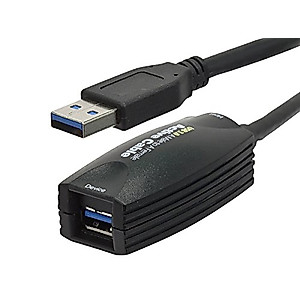Monoprice 5-meter USB 3.0 A Male to A Female Active Extension Cable, Black