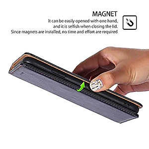 BANLEI2U Phone Cover Wallet Folio Case for Oppo Reno 6 PRO Plus 5G, Premium PU Leather Slim Fit Cover for Reno 6 PRO Plus 5G, Good Touch, Black