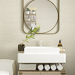 VaryStyle 12"x12" Beige Marble Tiles Peel and Stick Tile Stickers Self Adhesive Removable Waterproof Bathroom Wall Tile Vinyl Floor Stickers Stick on Tile for Walls Floor Kitchen Backsplash 5 Packs