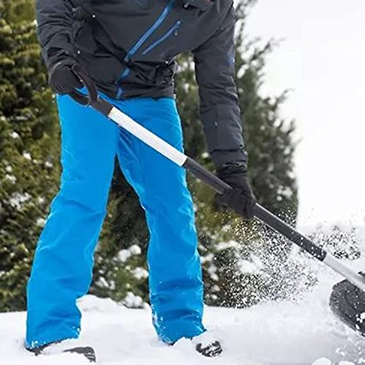 Plastic Spade Handle Shovel D Grip Handle, 32mm Inner Diameter Spade Snow Shovel Handle, Spade Snow Scoop Digging Raking Tools Hand Protect Garden Accessorie for Snow Shovel Digging Raking Tool (Red)