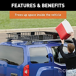 CURT 18117 21 x 37-Inch Roof Rack Extension for CURT Rooftop Cargo Carrier 18115