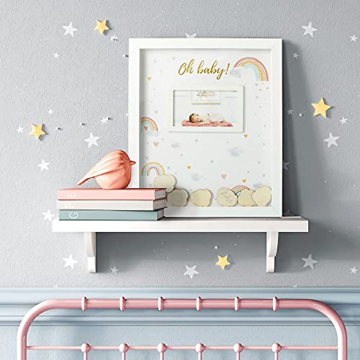 Kate Aspen Boho Rainbow Baby Shower Decorations, One Size, Alternative Guestbook