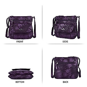 Angelkiss Small Womens Crossbody Bag Leather Shoulder Purse for Women Hobo Bag with Adjustable Shoulder Strap