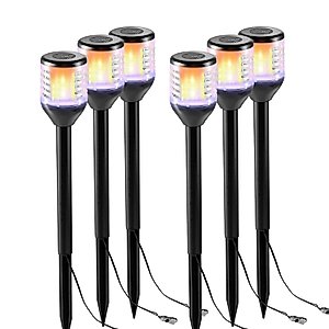 vertmuro Bug Zapper Outdoor, 2-in-1 Mosquito Killer & Decorative Flame Light, IP-X4 Waterproof Plug in with RGB Light, Fly Zapper Mosquito Catcher for Patio Garden, 6Pack