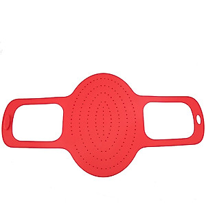 Non-Stick Turkey Lifter, Food Grade Silicone Heat Resistant Meat Lifter, Poultry Cooking Mat for Oven Chicken Baking Mat Pan Roast(Red, Orange, Green)(Red)