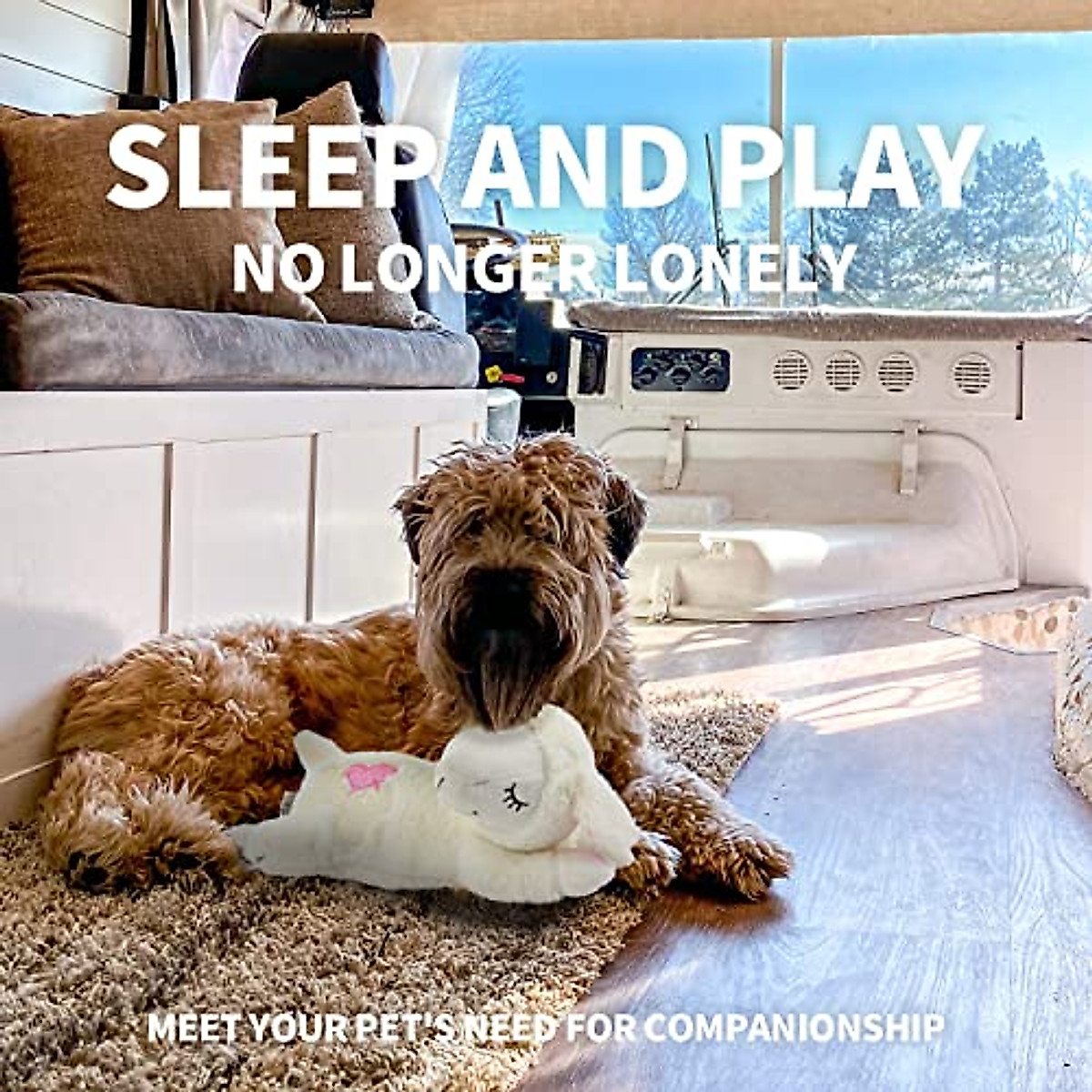 ALL FOR PAWS Heartbeat Dog Toy,Dog Anxiety Relief,Sheep Stuffed Dog Toys,Pet Toys,Dog Training & Behavior Aids,Dog Plush Toy