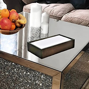 Kitchen Noble Bamboo Guest Towel Holder In Dark Walnut (9.75''x 5.50''x 2'') – Bathroom Napkin Tray – Organizer Box - For Desk, Bathroom, Dining Table, Kitchen Counter & Drawers (KN082522)