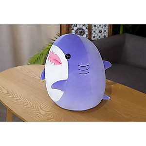 COSGOO 17 Inch Soft Purple Shark Plush Hugging Pillow Cute Shark Stuffed Animal Plushies Shark Doll Toy Kids Stuffed Animals Shark Plush Toys for Birthday, Valentine, Christmas or Daily¡­