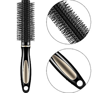 12 Pieces Hair Brush Comb Set Paddle Hair Brush Detangling Brush, Including 1 Airbag Massage Comb,1 Roller Brush and 10 Hair Styling Comb for Wet, Dry, Curly and Straight Hair (Black)