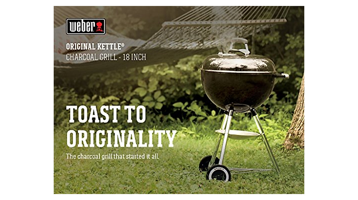 Weber 18" Original Kettle Grill with Cover | Classic Outdoor Cooking