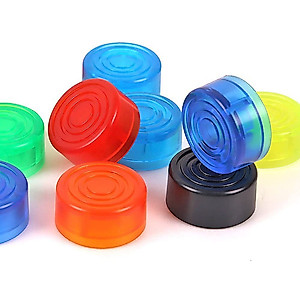 Jiayouy Guitar Effect Pedal Footswitch Toppers Foot Nail Cap Protection Cap for Guitar Effect Pedal Protection Cap Colorful 20PCS/Set