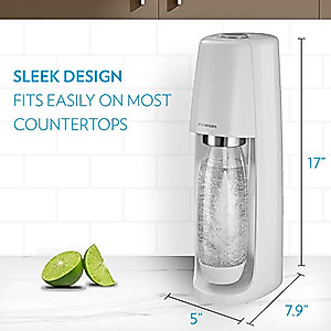 SodaStream Fizzi Sparkling Water Maker (White) with CO2 and BPA free Bottle